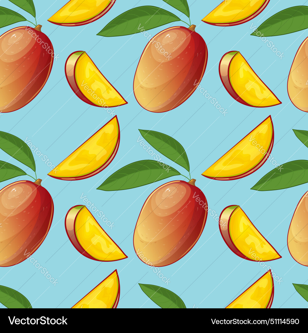Pattern with mango Royalty Free Vector Image - VectorStock