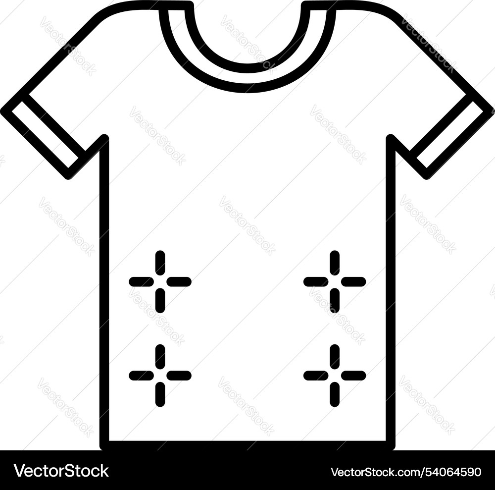Shirt line icon design Royalty Free Vector Image
