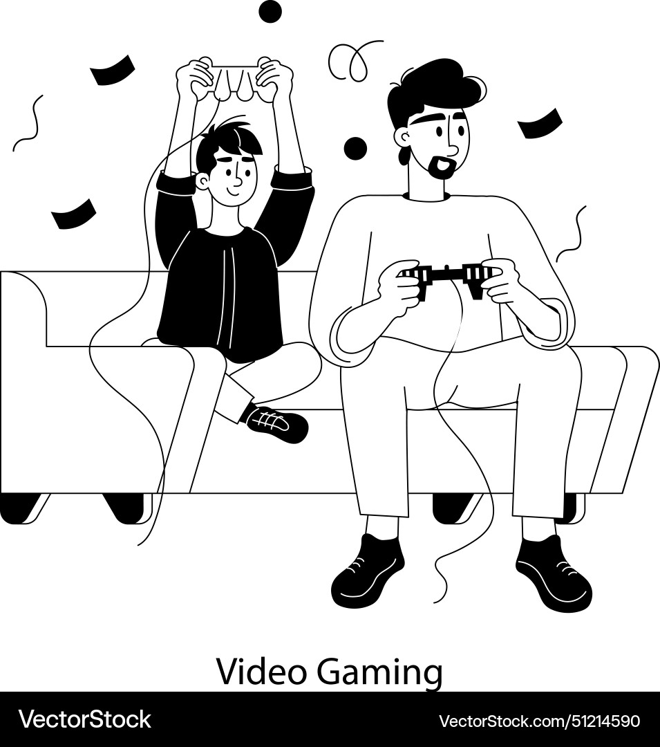 Video gaming Royalty Free Vector Image - VectorStock