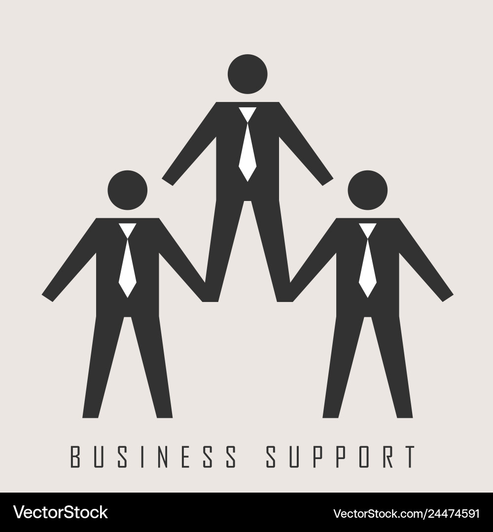 Business support Royalty Free Vector Image - VectorStock