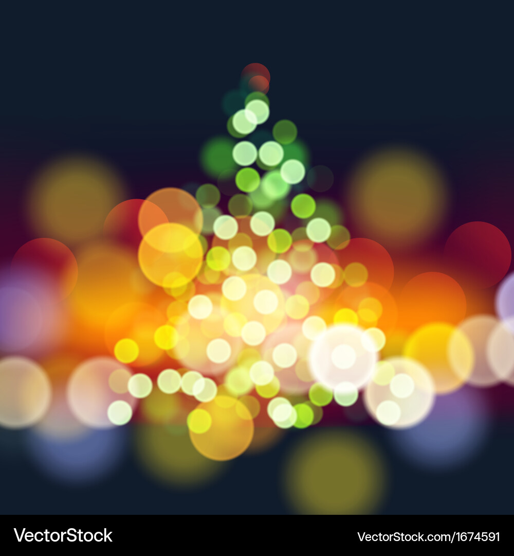 Christmas tree lights background Royalty Free Vector Image