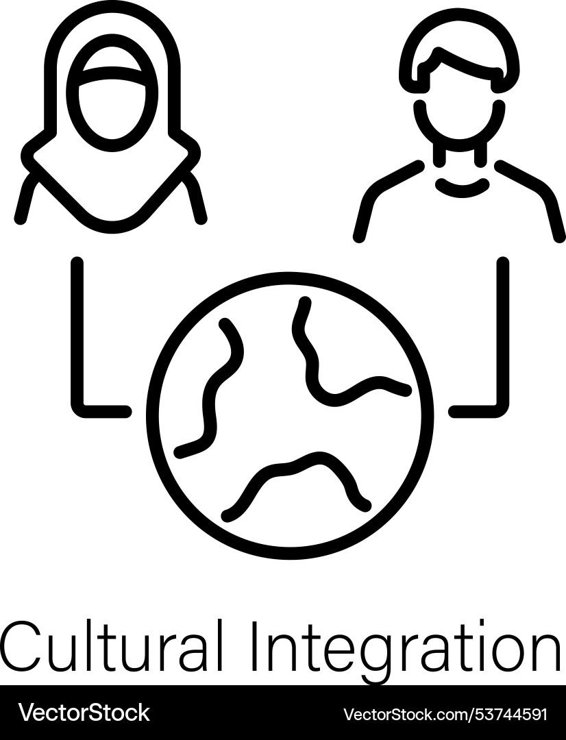 Cultural integration Royalty Free Vector Image