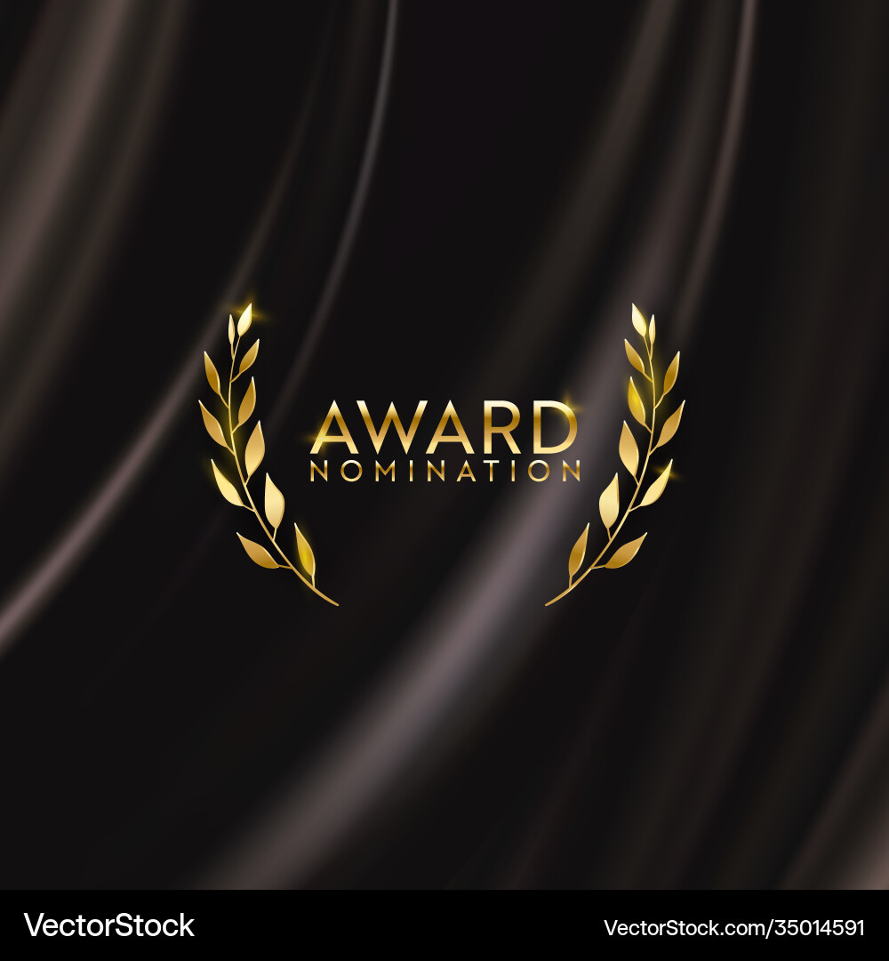 Golden Award Nomination Background Royalty Free Vector Image