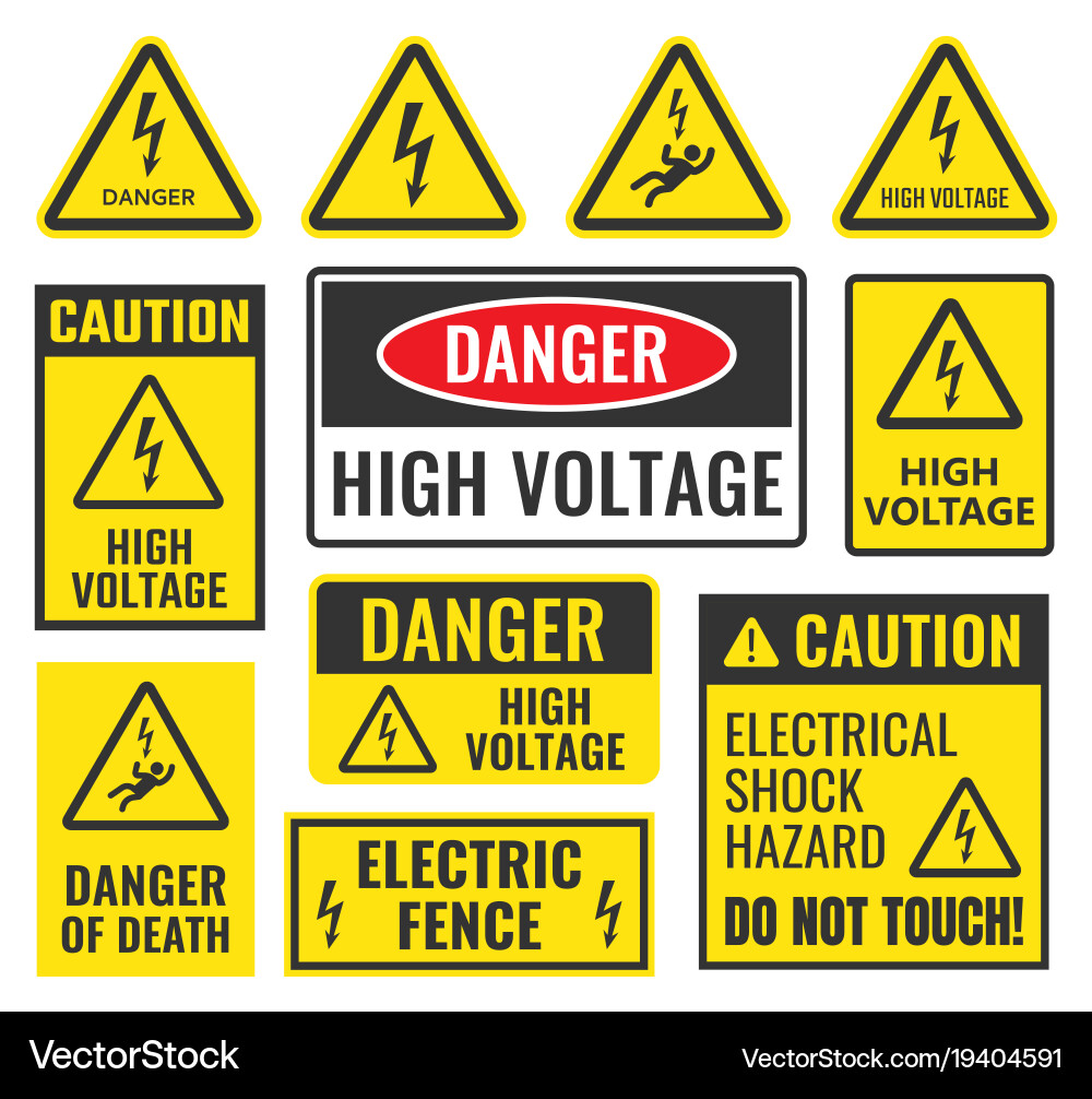 High Voltage Sign Vector High Voltage Sign Free Stock Vectors