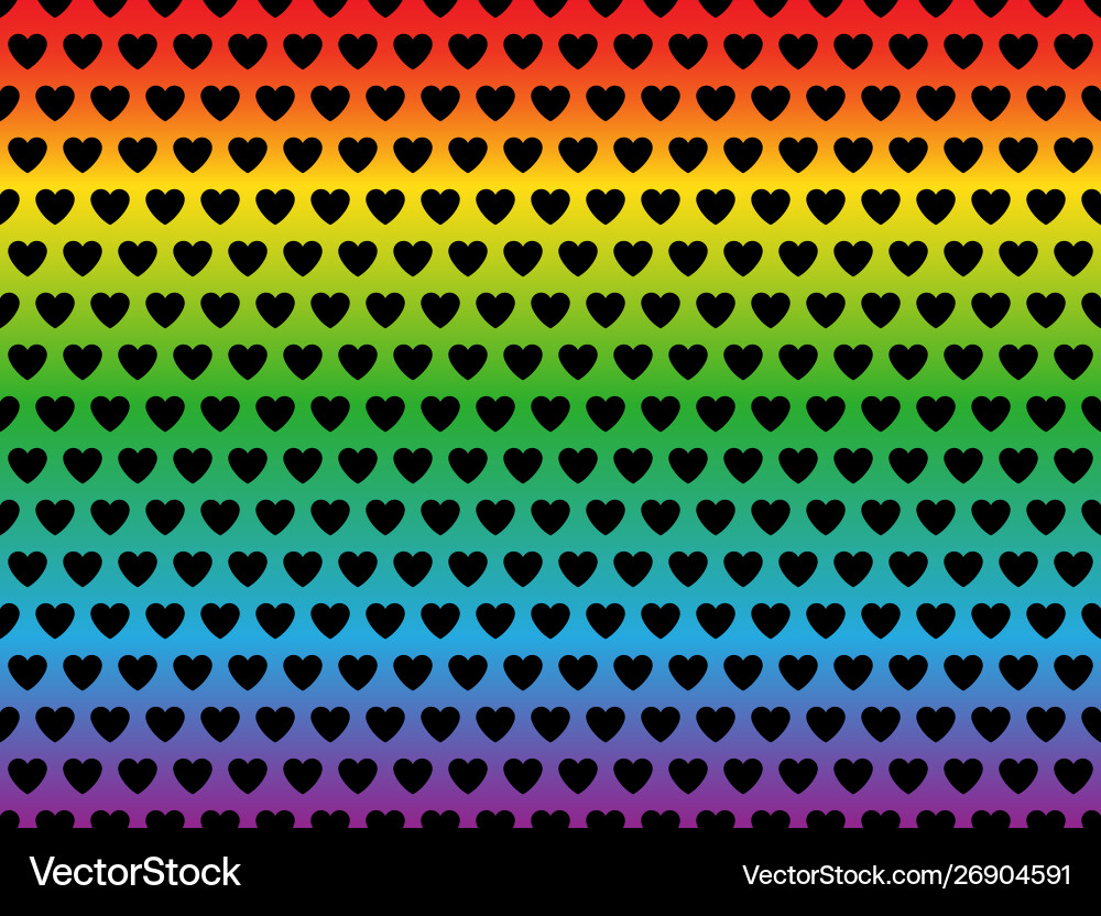Lgbt flag heart shape pattern Royalty Free Vector Image