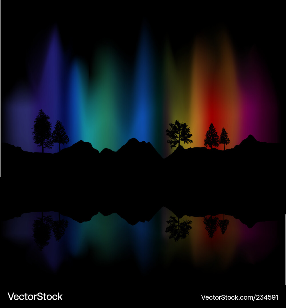 Northern lights Royalty Free Vector Image - VectorStock