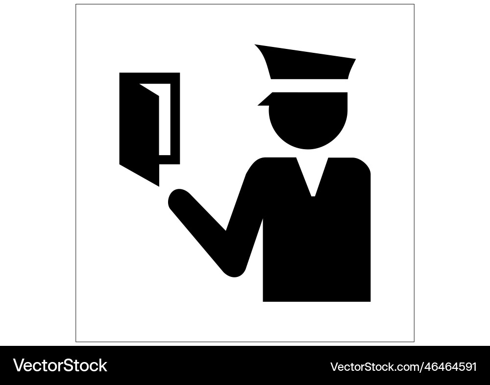 Passport Control Sign Royalty Free Vector Image