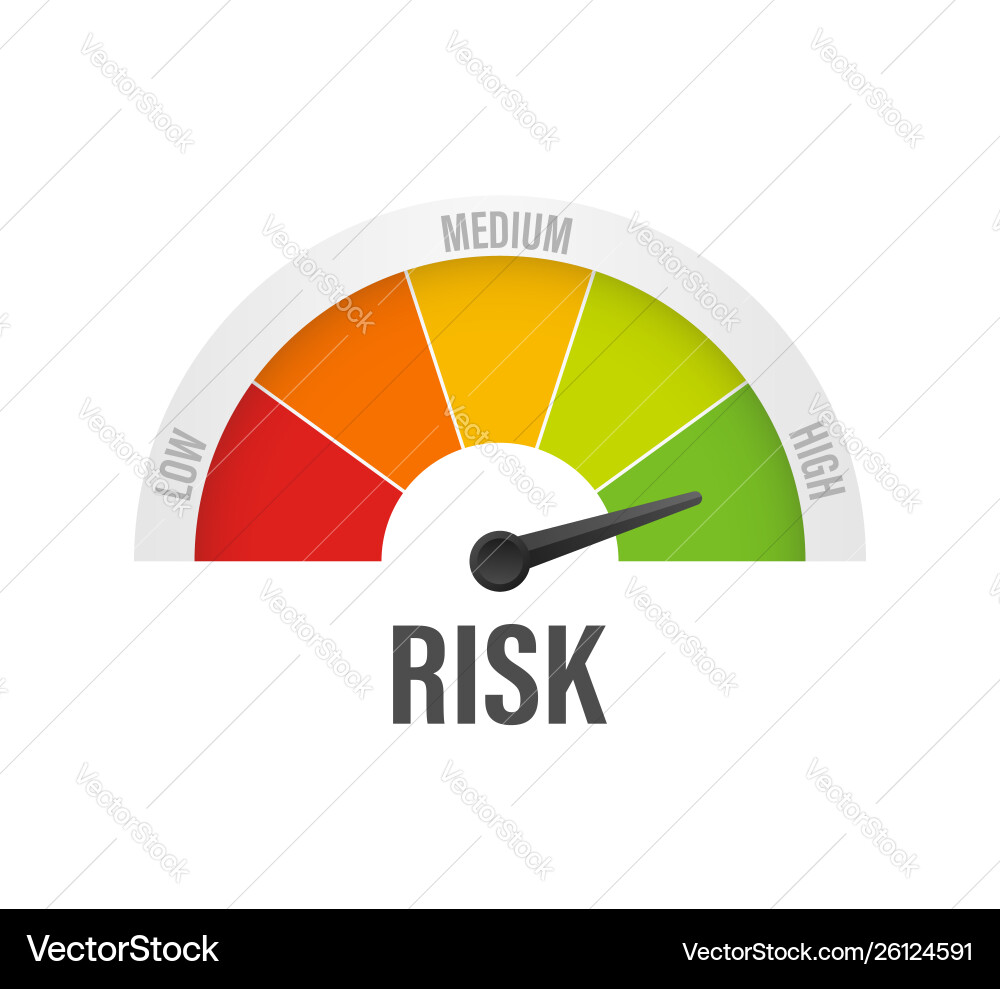 Risiko-Ikone auf Tacho High Meter Lager Lizenzfreier Vektor