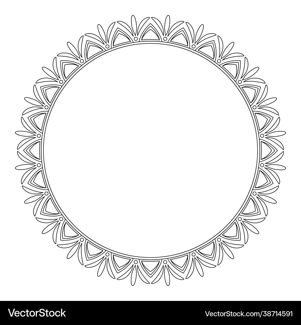 Round decorative frame Royalty Free Vector Image