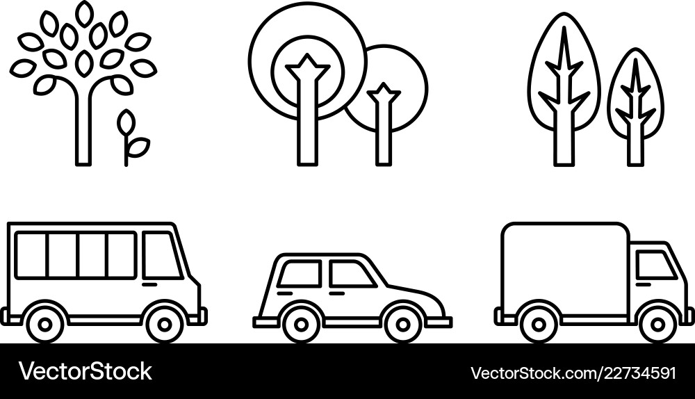 Urban Street Elements - Transportation & Trees