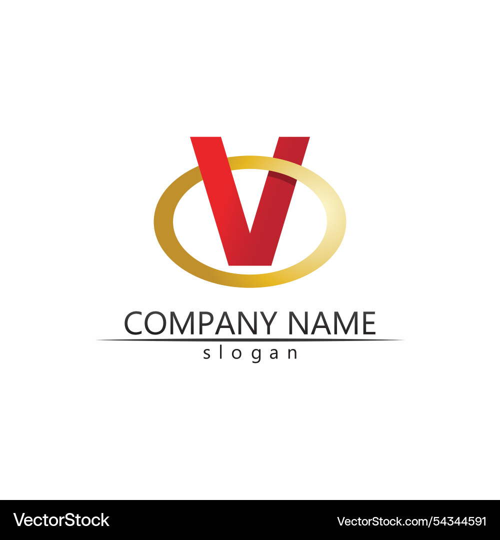 V letter logo template Royalty Free Vector Image