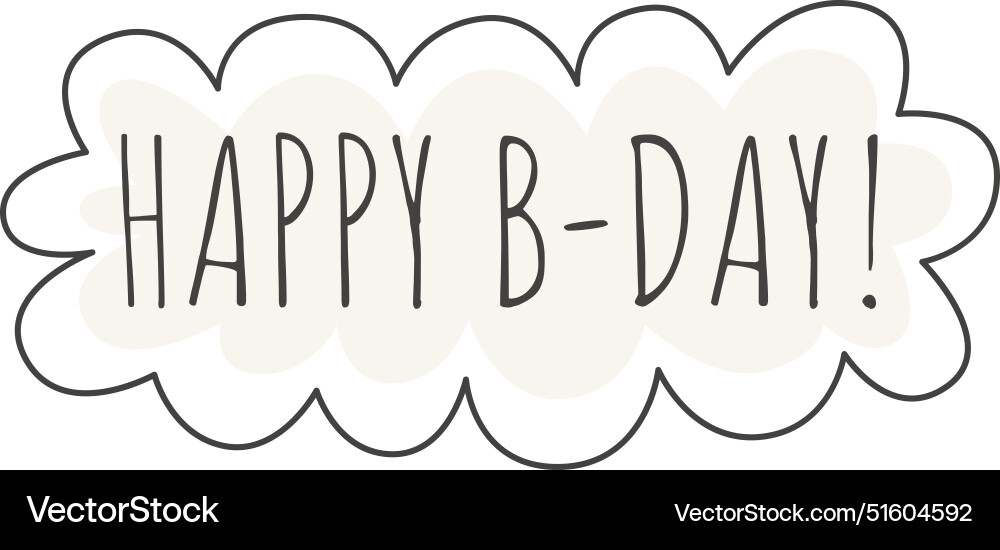 Happy birthday lettering box Royalty Free Vector Image