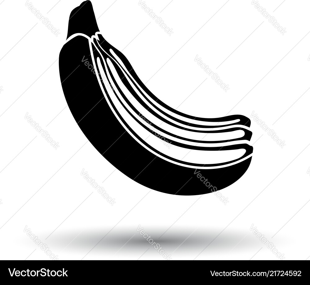 Icon of banana Royalty Free Vector Image - VectorStock