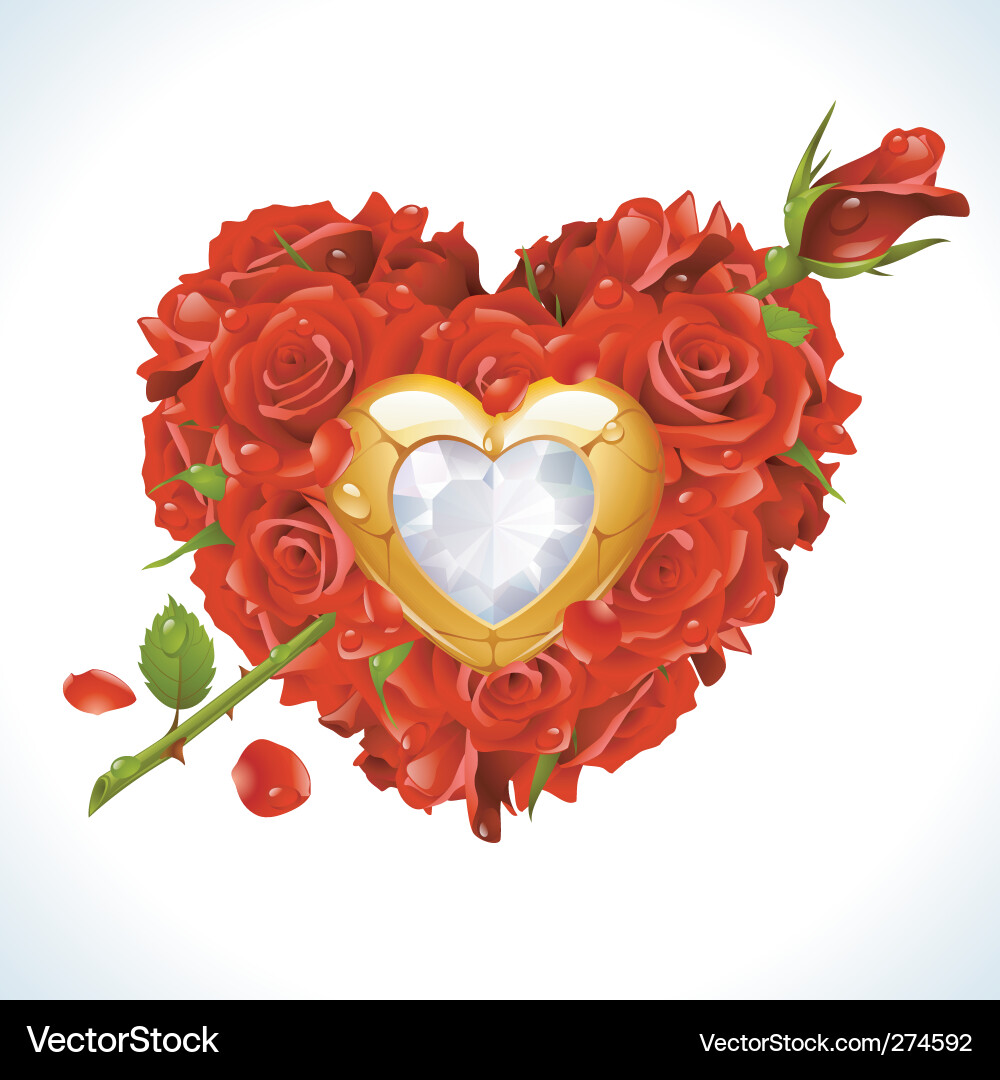 Red roses Royalty Free Vector Image - VectorStock