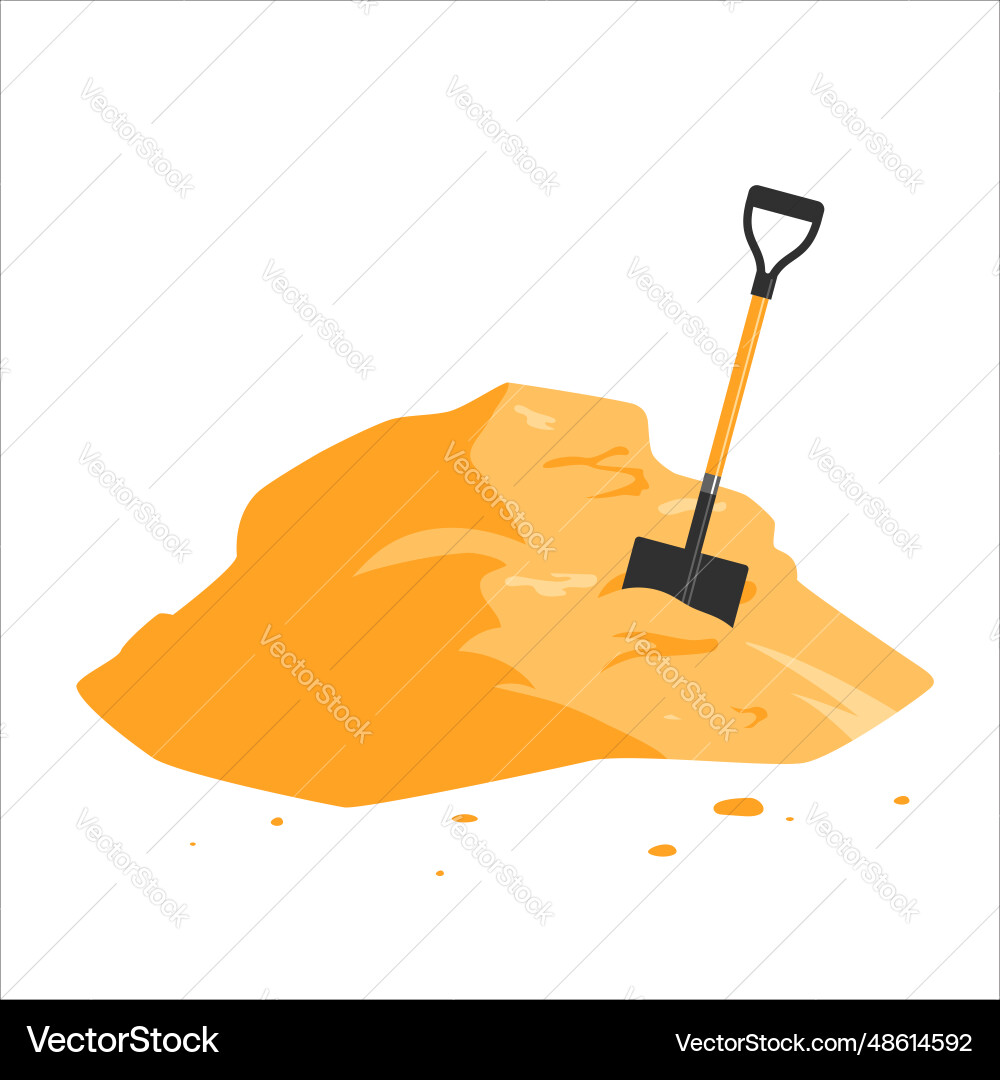 Sand piles cartoon icons Royalty Free Vector Image