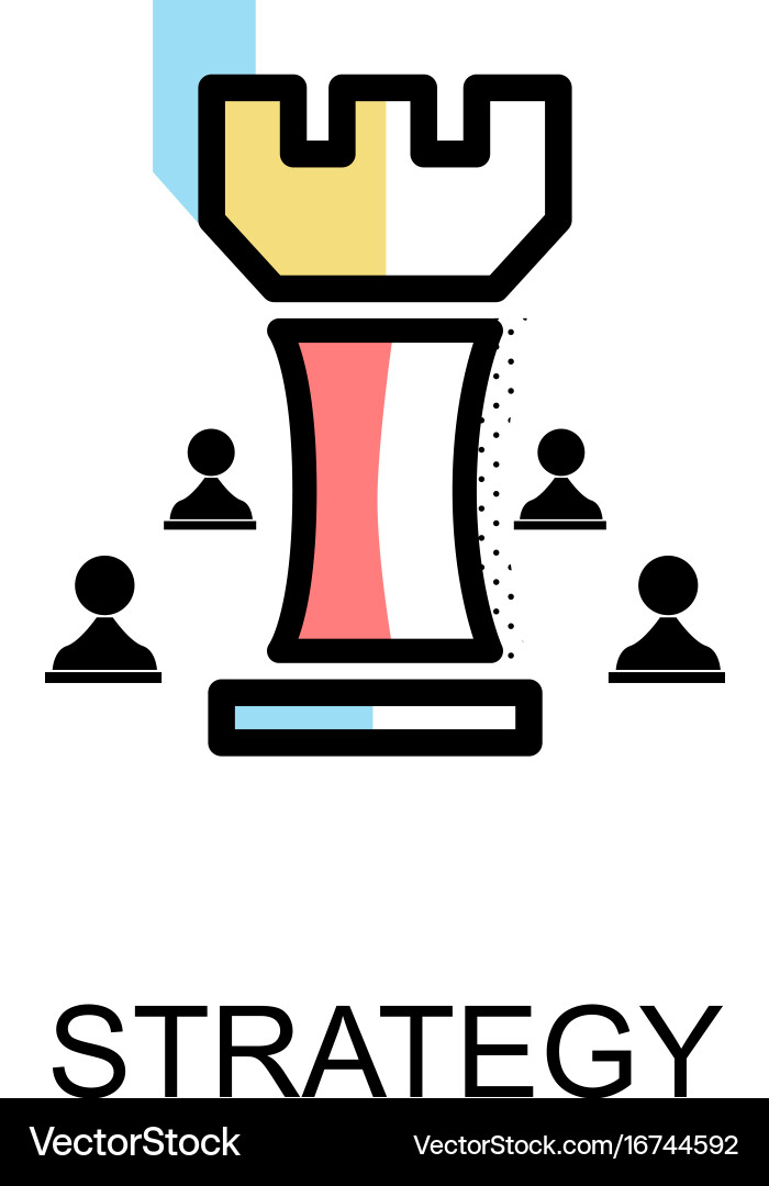 Strategy chess graphic icon Royalty Free Vector Image