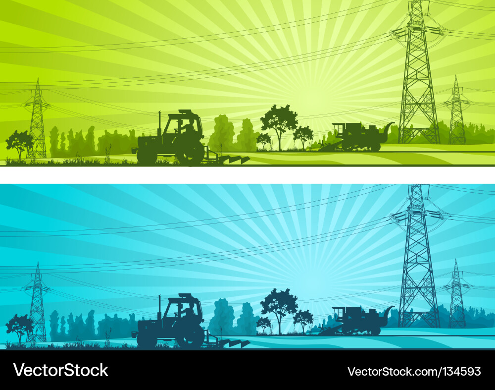 Agriculture landscape Royalty Free Vector Image