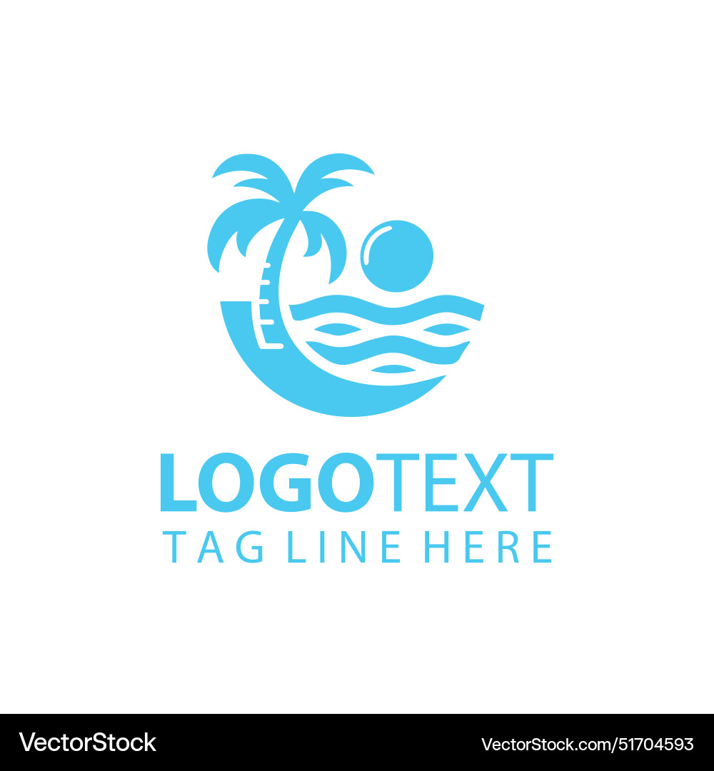 Beach logo Royalty Free Vector Image - VectorStock