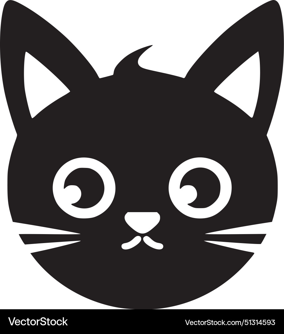 Cat - black and white Royalty Free Vector Image