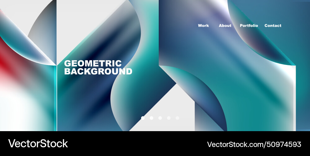 Glassmorphism geometric abstract background Vector Image