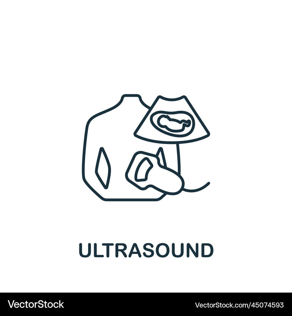 Ultrasound icon monochrome simple healthcare Vector Image Ultrasound icon monochrome simple healthcare Vector Image