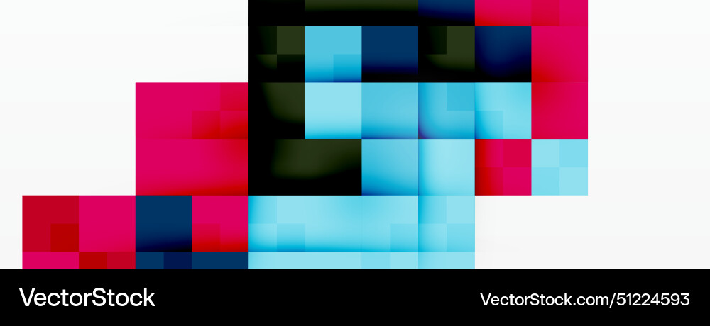 Vibrant pixel art featuring red blue and black Vector Image
