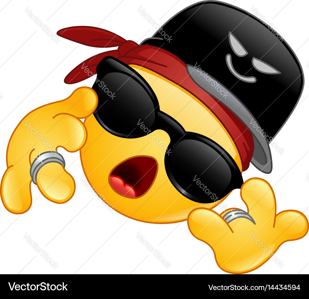 Cool Rapper Emoji Royalty Free Vector Image - VectorStock