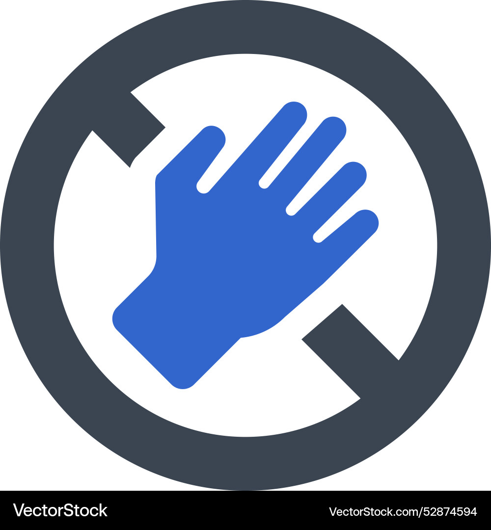 Do not touch icon Royalty Free Vector Image - VectorStock