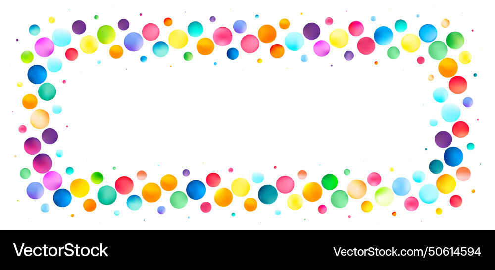 Festive dot rectangle frame Royalty Free Vector Image
