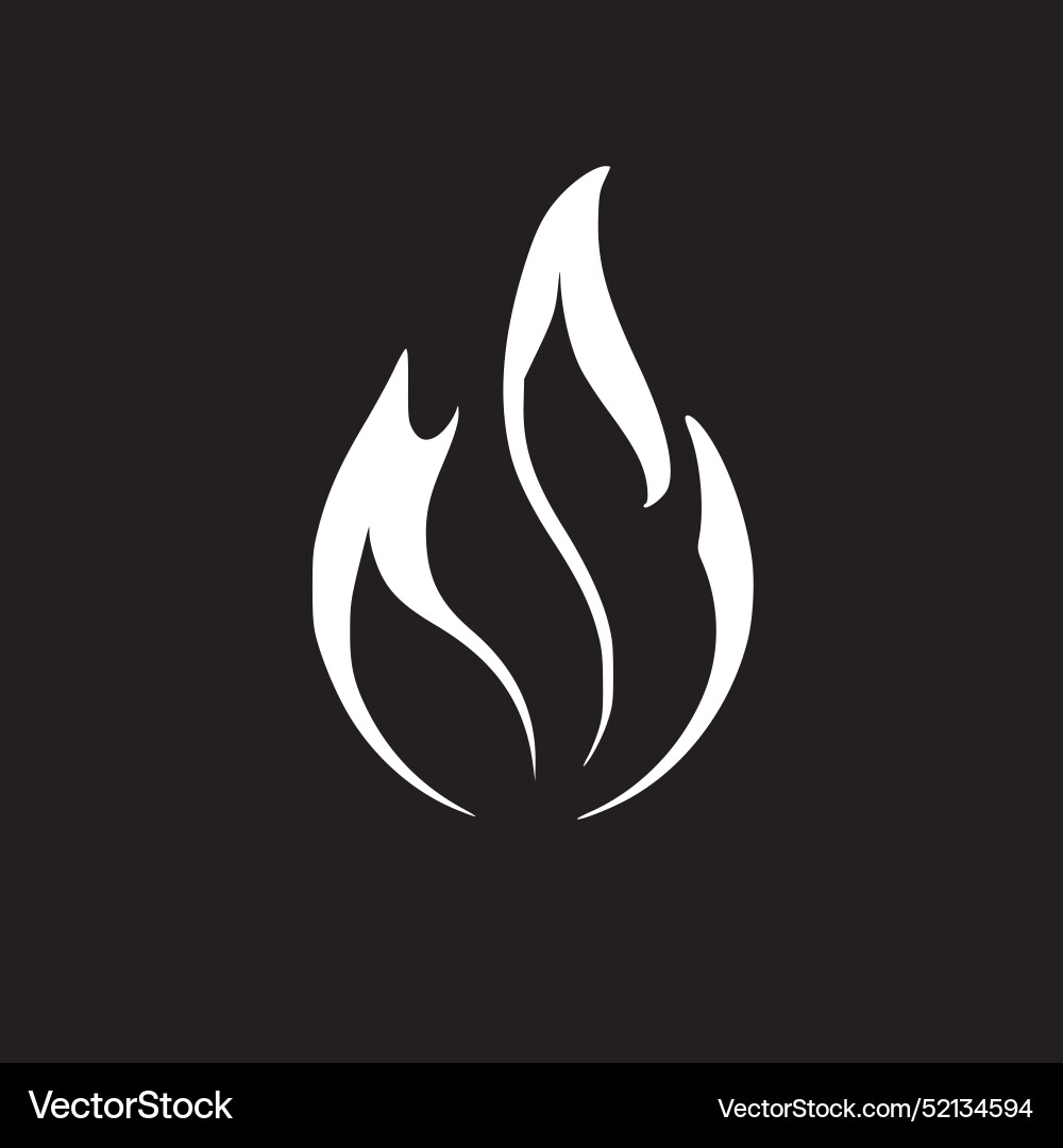 Fire - black and white isolated icon Royalty Free Vector