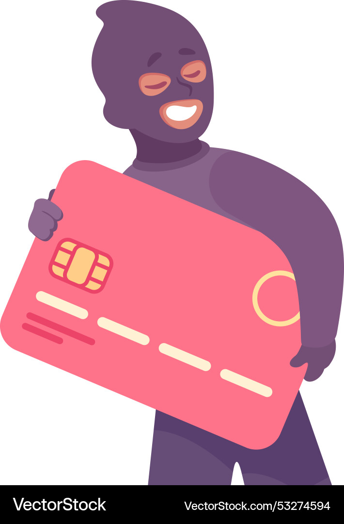 Man criminal commit crime and theft Royalty Free Vector