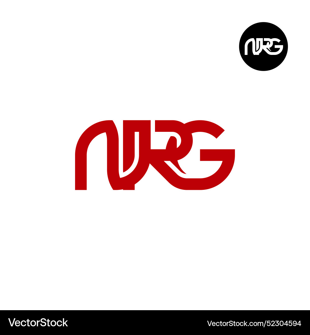 Nrg logo letter monogram design initials Vector Image