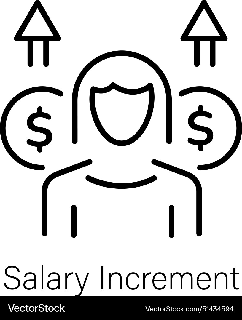 Salary increment Royalty Free Vector Image - VectorStock