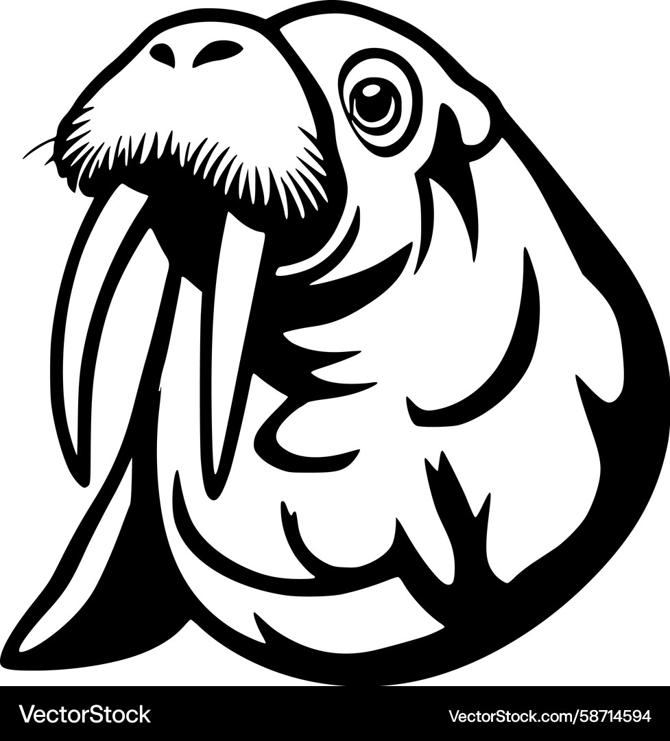 Walrus Silhouette Art Royalty Free Vector Image
