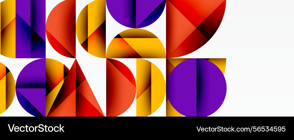 Abstract geometric pattern overlapping circles Vector Image