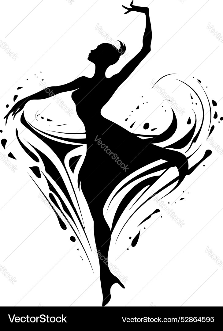 Cosmic cadence dancer emblem heavenly harmony Vector Image