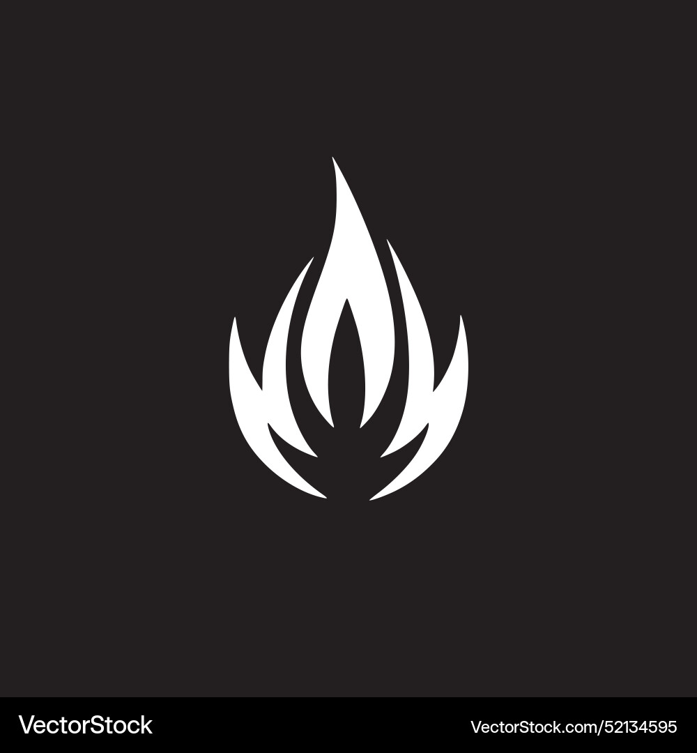 Fire - minimalist and flat logo Royalty Free Vector Image