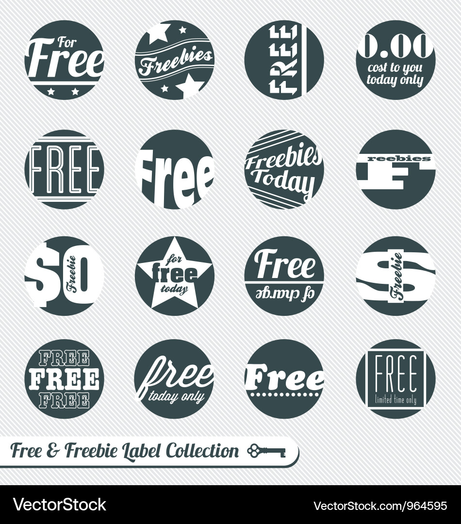 Free labels Royalty Free Vector Image - VectorStock