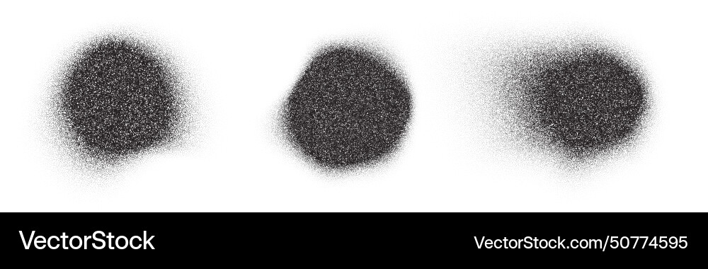 Grain noise black dot circles halftone round Vector Image