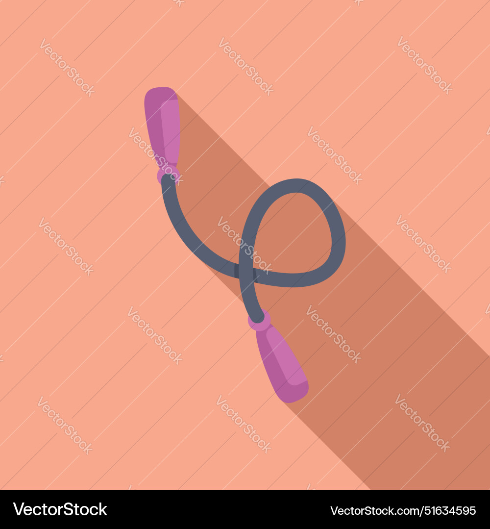 Skipping rope lying on a pink background Vector Image
