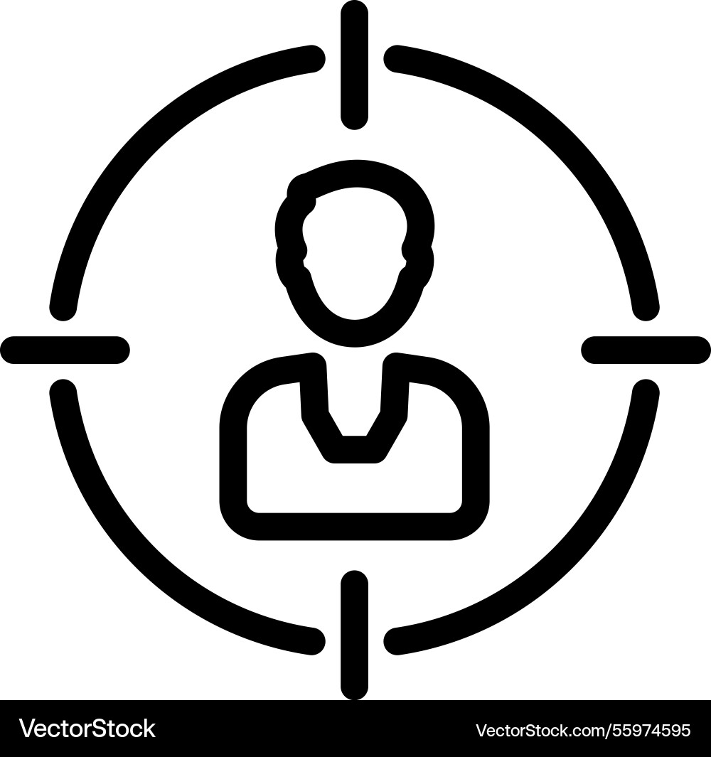 Target audience icon Royalty Free Vector Image