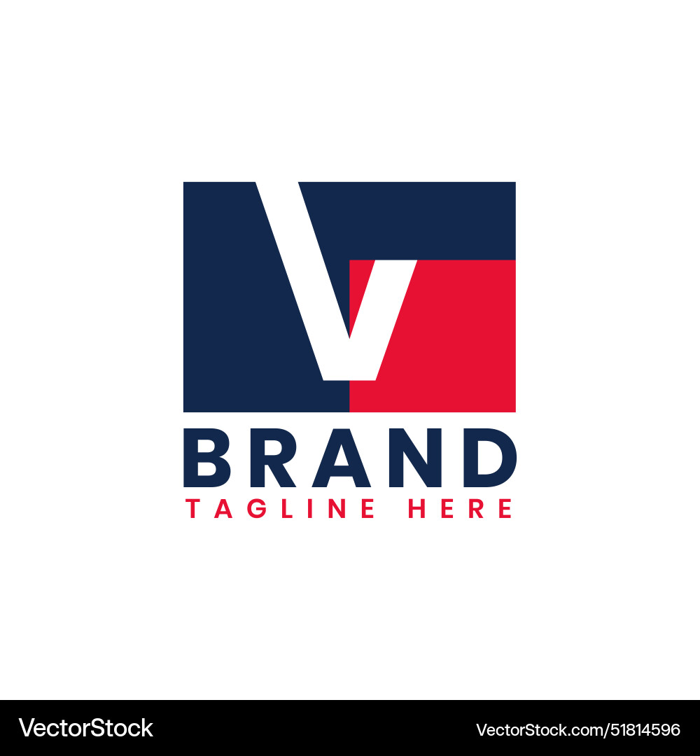 American letter v logo design initial political Vector Image