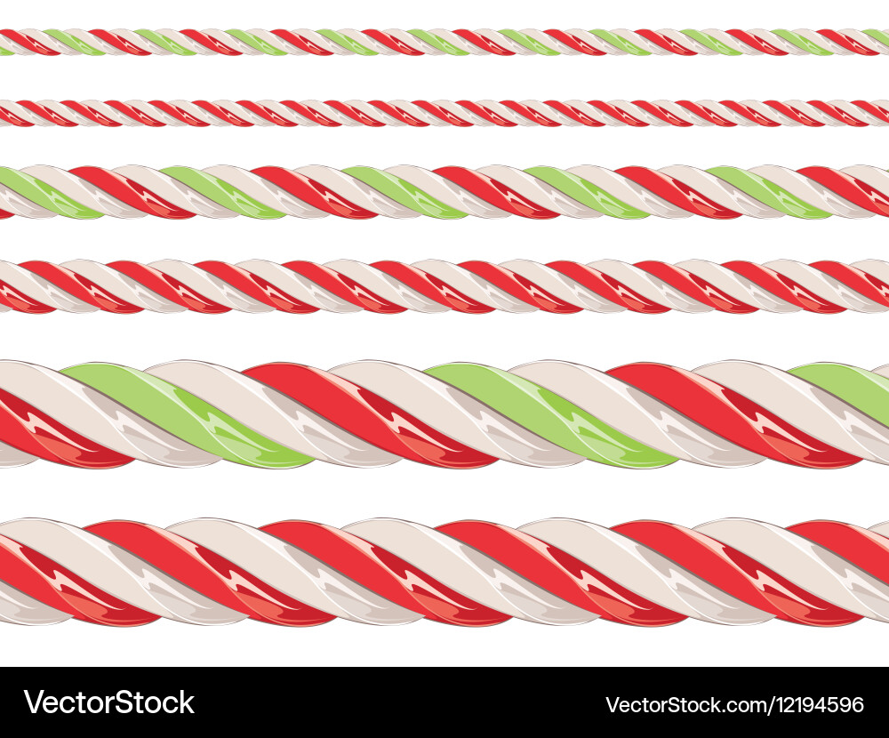 Candy cane borders Royalty Free Vector Image - VectorStock
