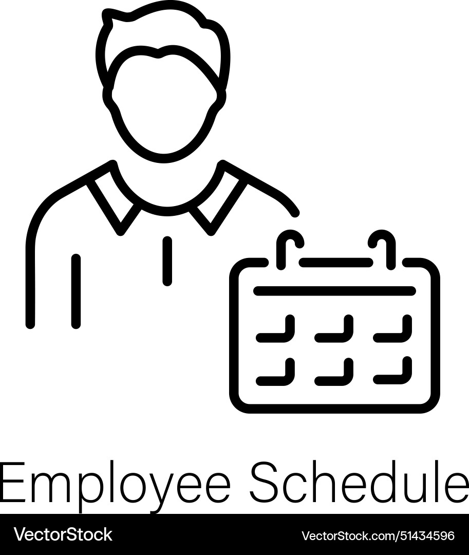 Employee schedule Royalty Free Vector Image - VectorStock