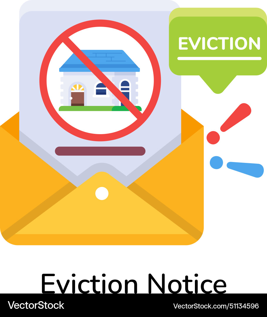 Eviction notice Royalty Free Vector Image - VectorStock