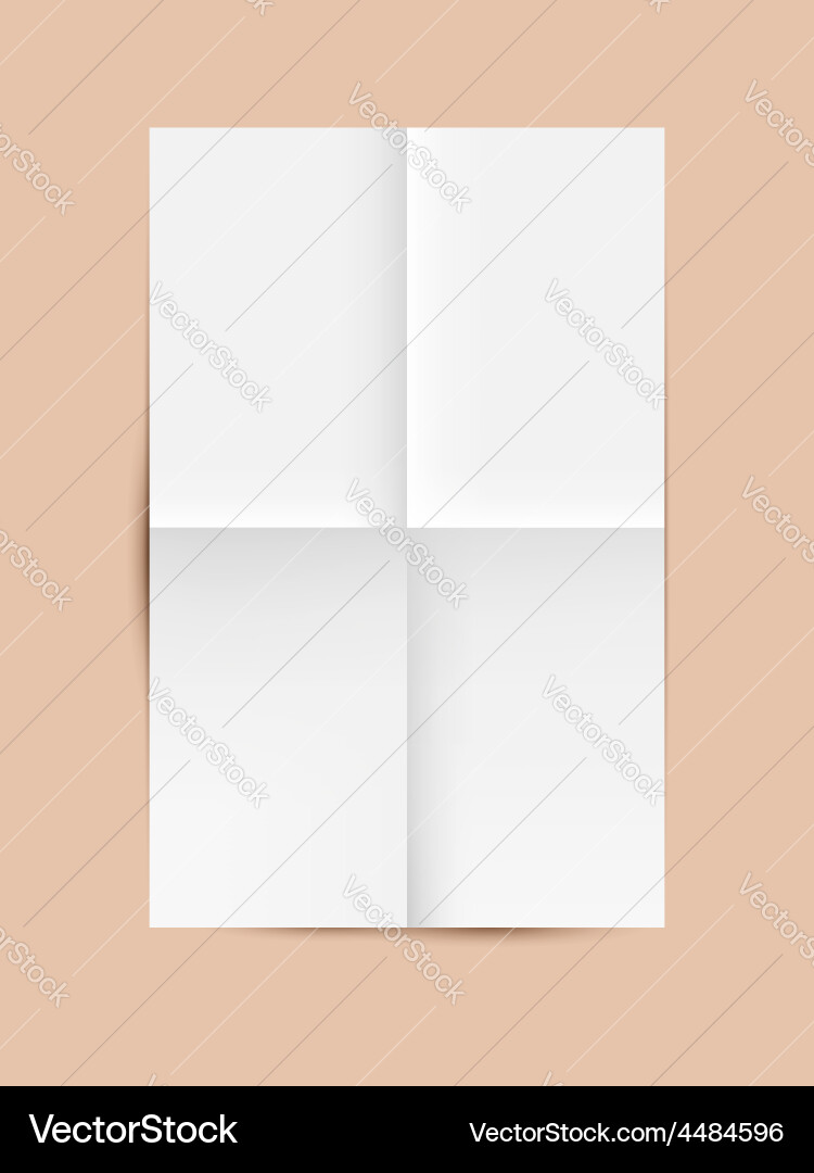 Folded White Paper Sheet Royalty Free Vector Image