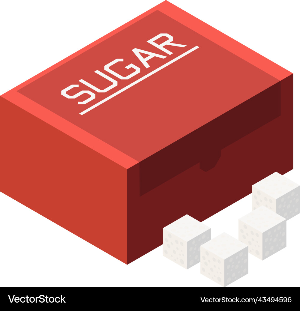 Isometric sugar Royalty Free Vector Image - VectorStock