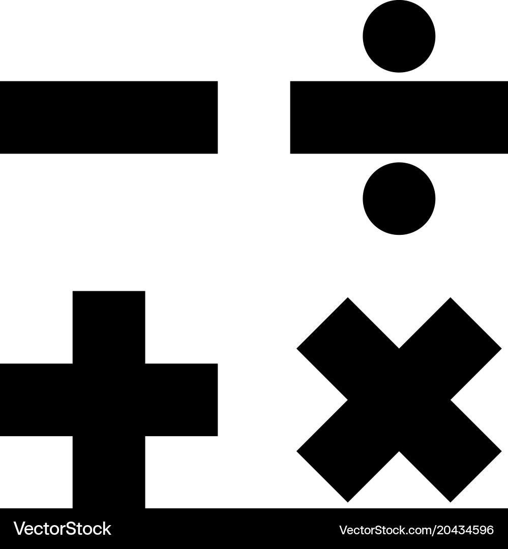 Math Signs Clipart Black And White