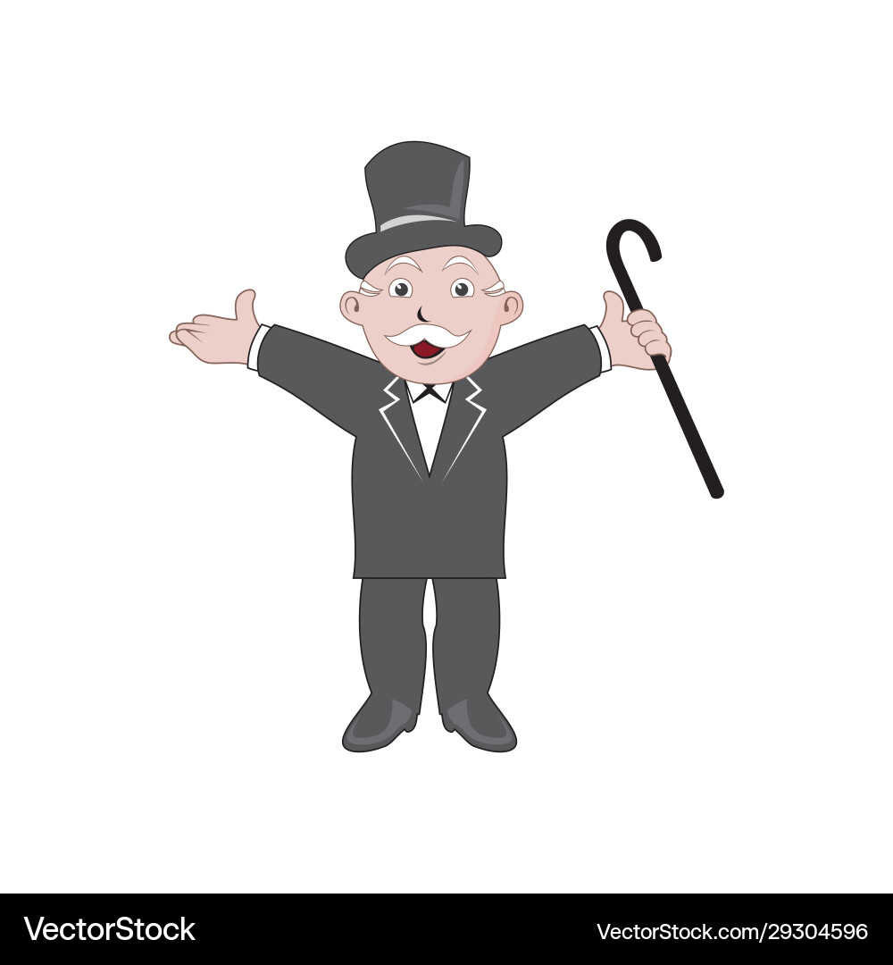 Monopoly Man Character – Royalty-Free Vector | VectorStock