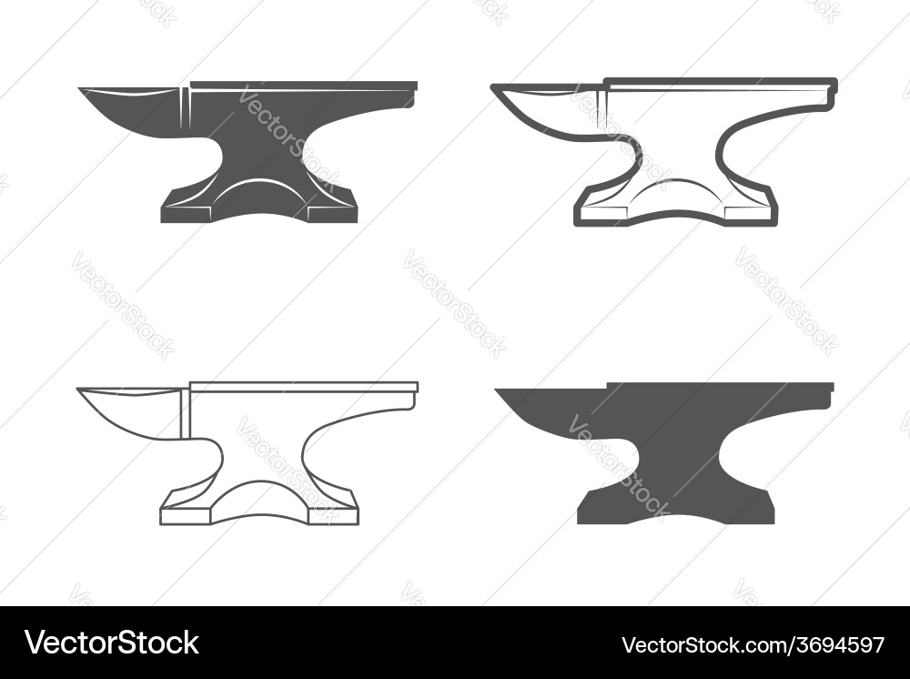 Anvil blacksmith equipment Royalty Free Vector Image